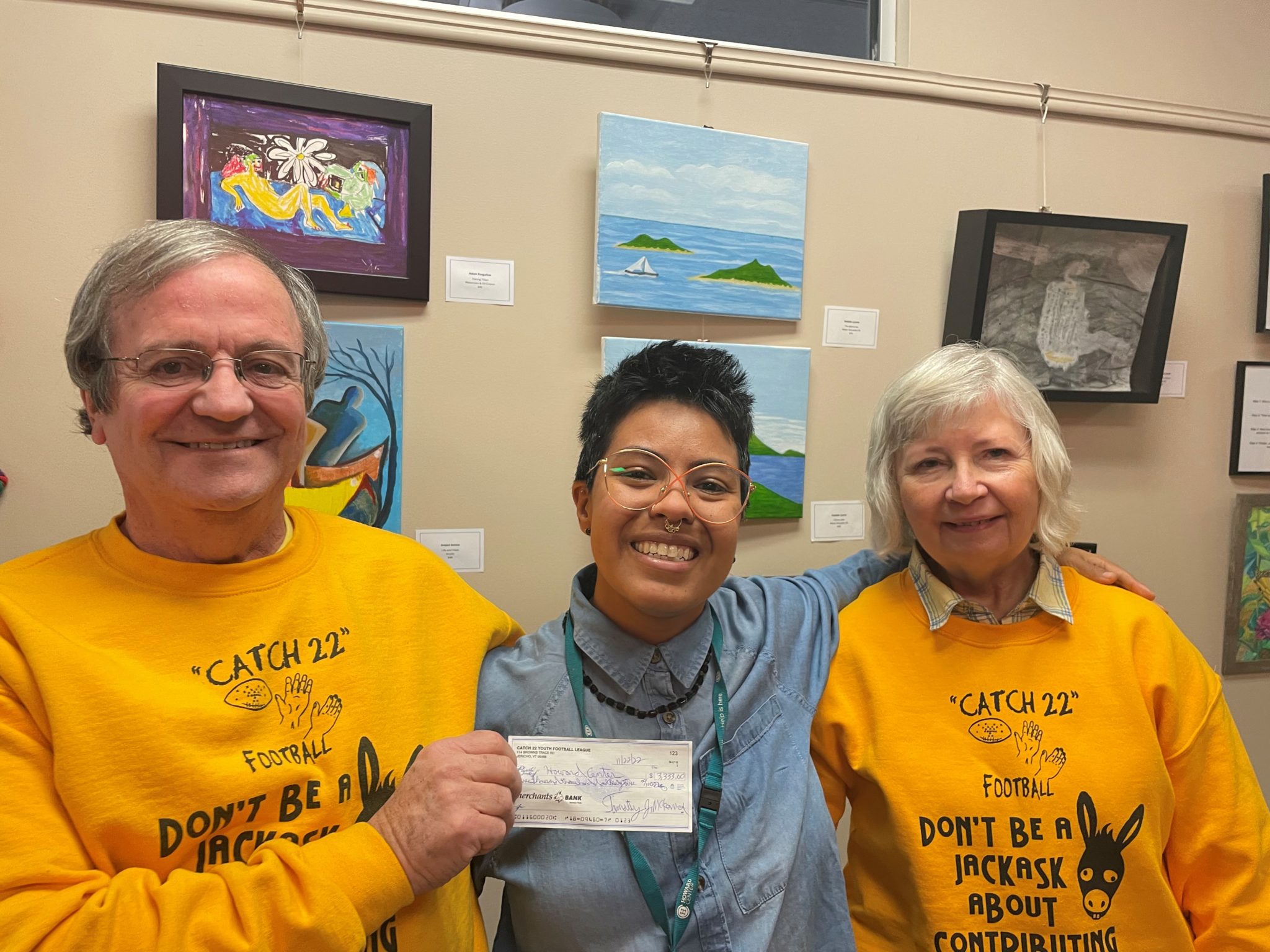 Howard Center Receives Contribution from Jericho Residents, Catch 22 ...